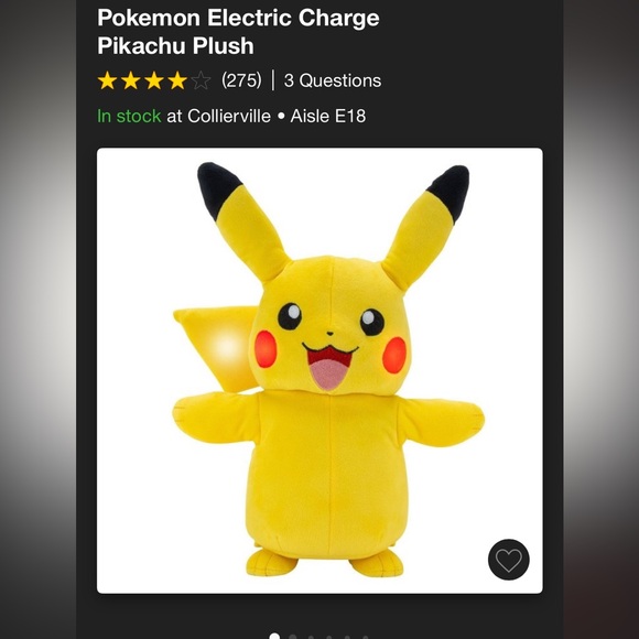 Pokemon | Toys | Pokmon Electric Charge Pikachu Plush | Poshmark